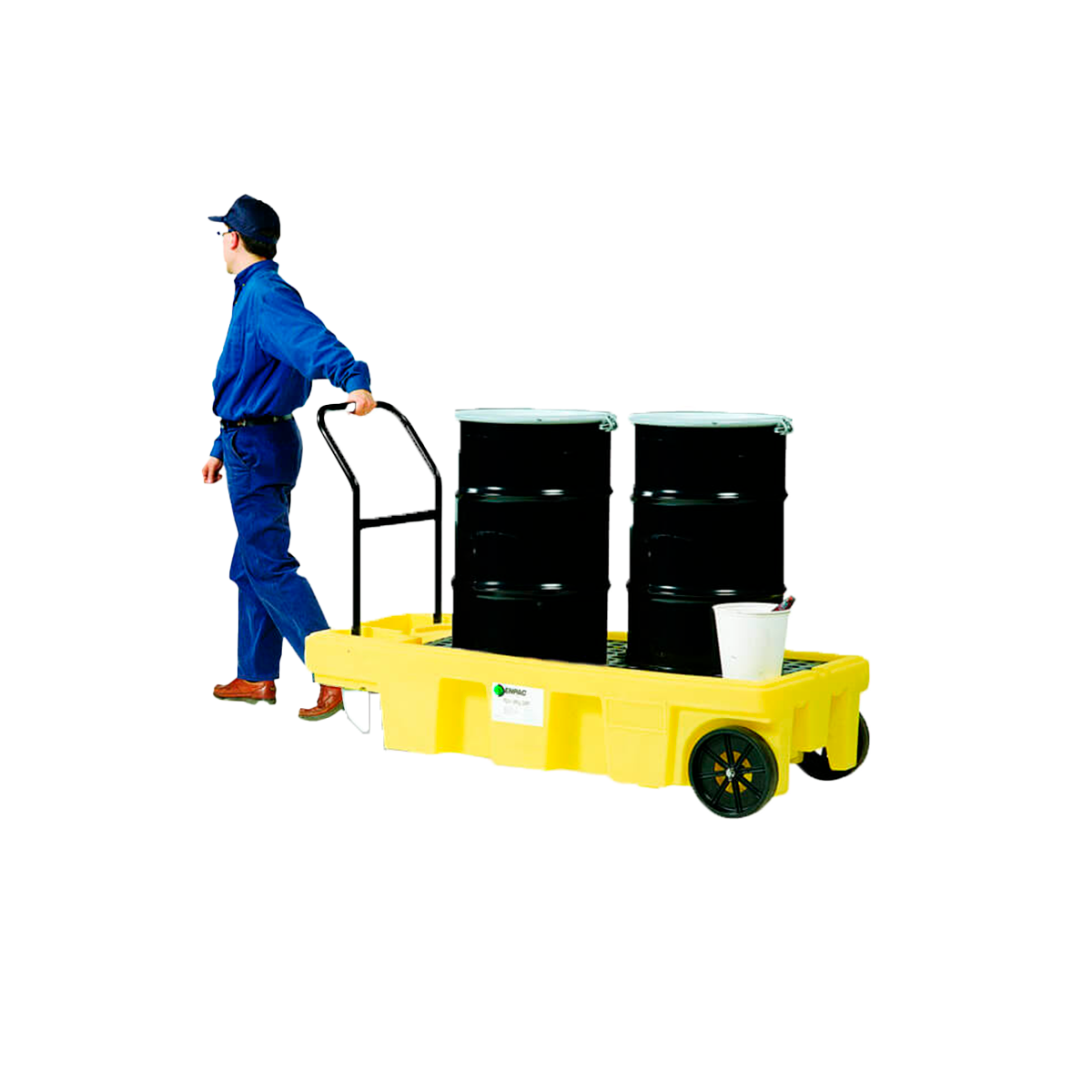 Carrito Antiderrames Móvil para tambos Poly Spill Cart - INDUSTRIAL Pallets